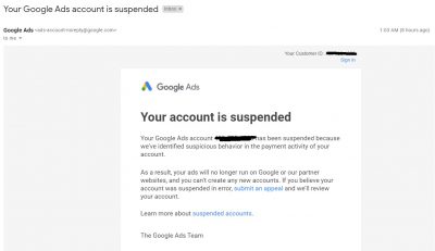 Your Google Ads Account Suspended? Steps to Recover Quickly