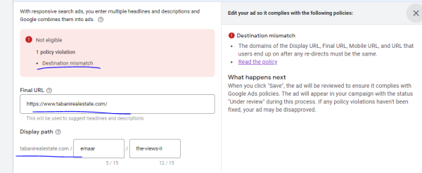 Destination Mismatch in Google Ads: Why Ad Gets Disapproved?