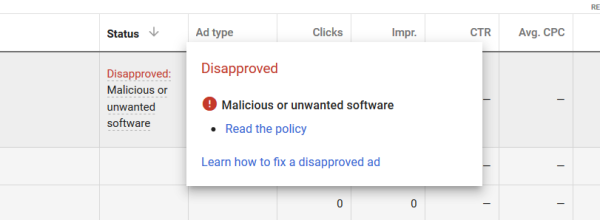 Ads Disapproved for Malicious Software: How to Resolve It