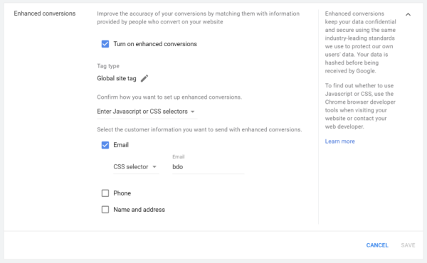Enhanced Conversions in Google Ads: How to Set up Tracking